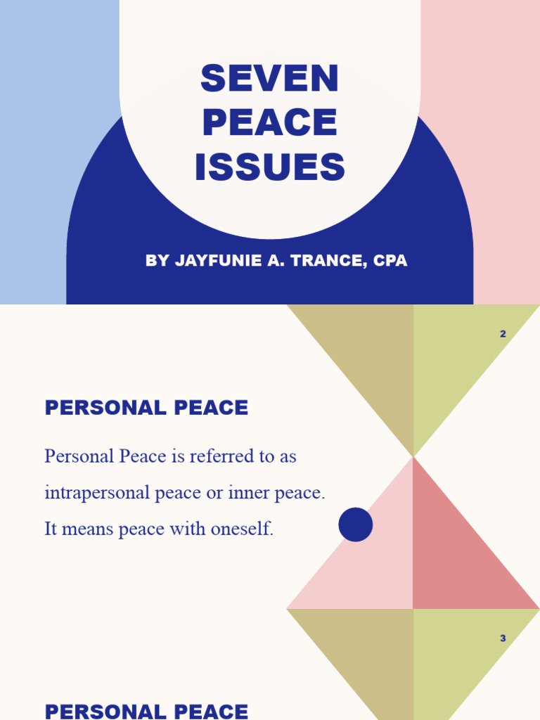 Seven Peace Issues | PDF | Peace | Violence
