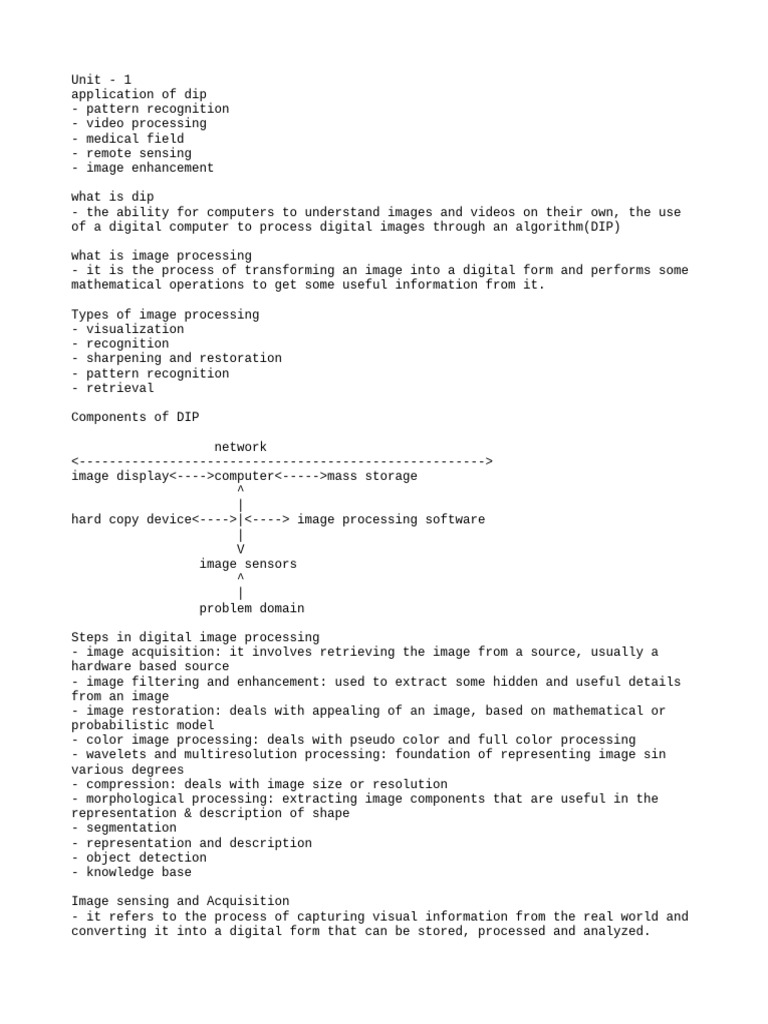 Digital Image Processing - Unit 5 | PDF | Support Vector Machine | Digital Image