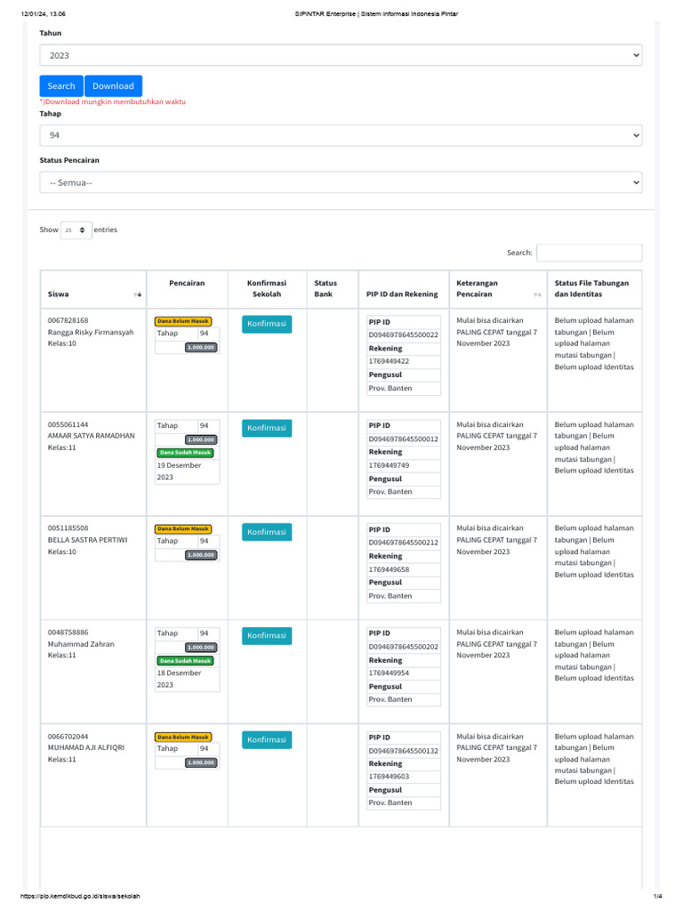 SIPINTAR Enterprise - Sistem Informasi Indonesia Pintar - Tahap - 94 | PDF