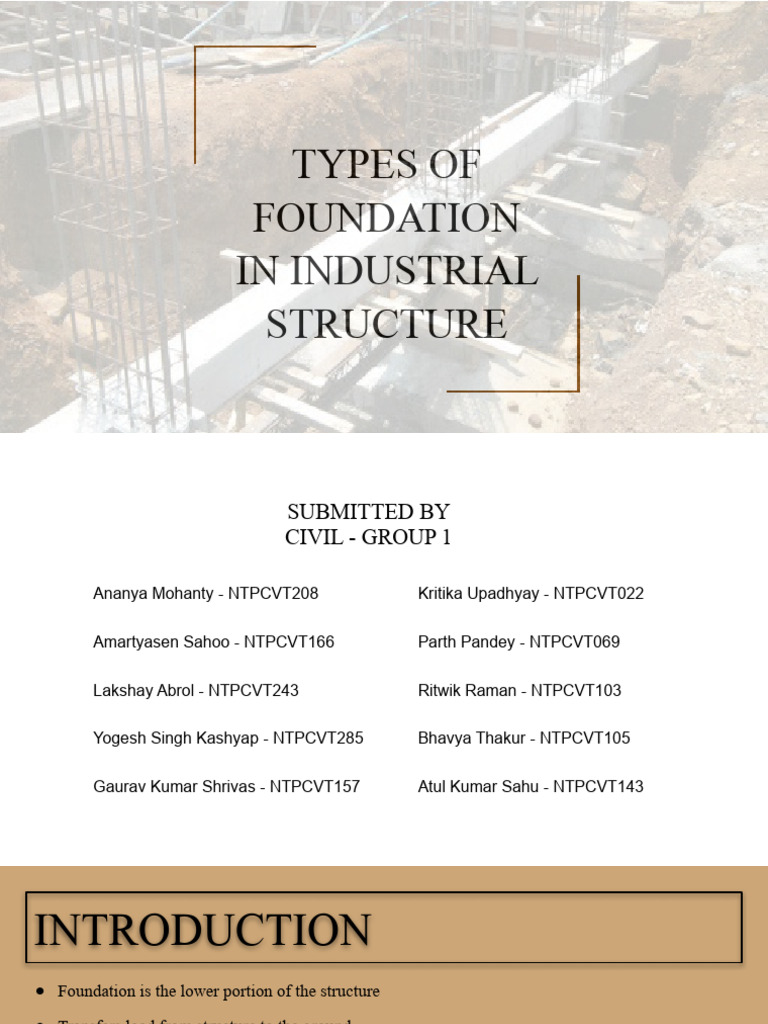 Types of Foundation in Industrial Structures | PDF | Deep Foundation | Foundation (Engineering)
