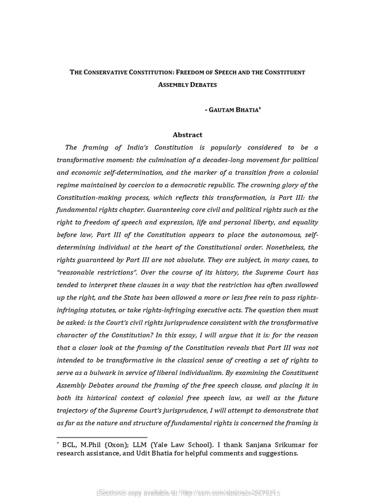 SSRN Id2679215 | PDF | Freedom Of Speech | Defamation