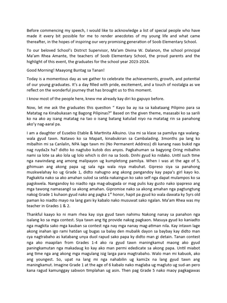 Speech | PDF