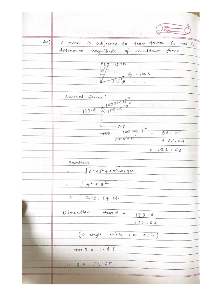 EM Unit 1 Numericals | PDF