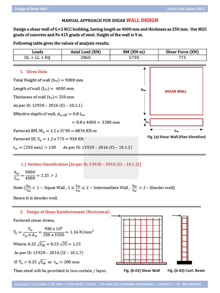 ? Download PDF (Design of Shear wall & Boundary Elements) | Download Free PDF | Shear Stress ...