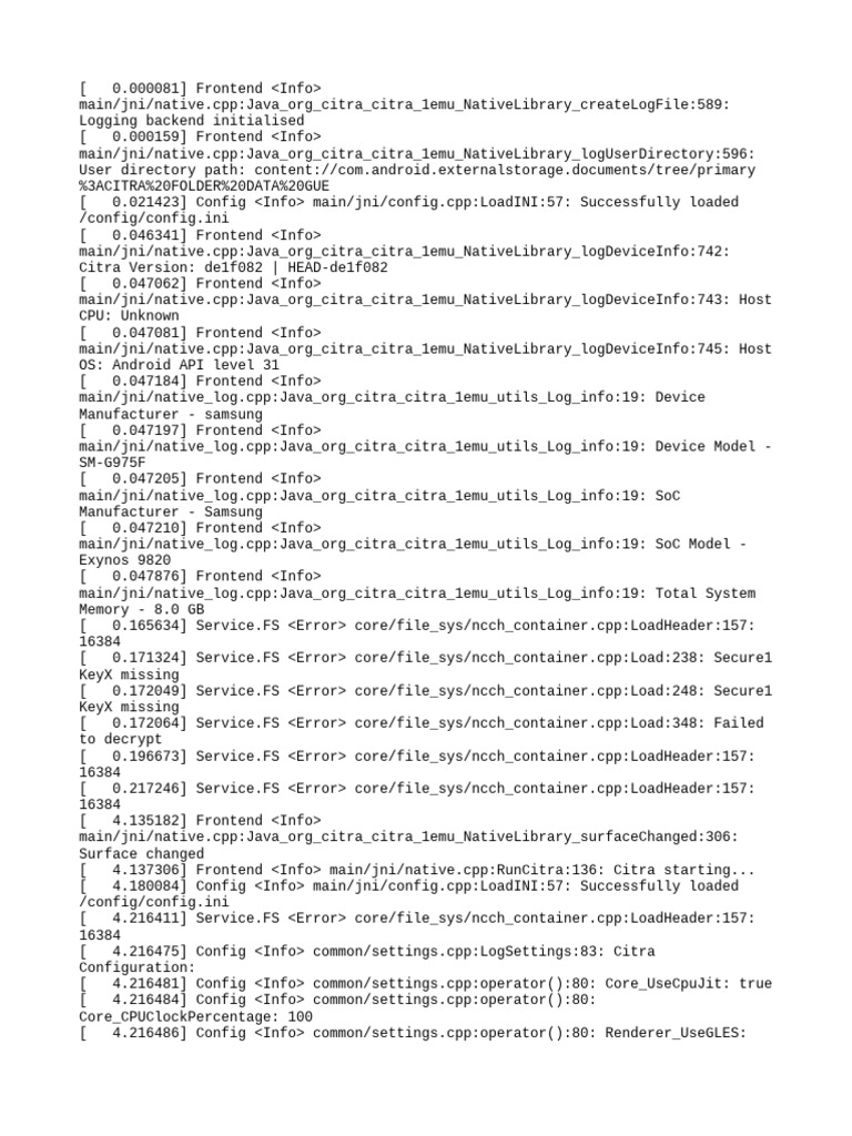 Citra Log | PDF | Smartphone | Software