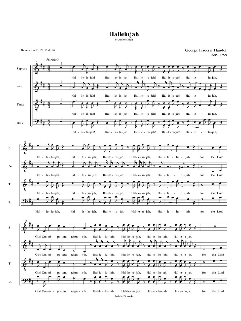 Haendel Hallelujah | PDF