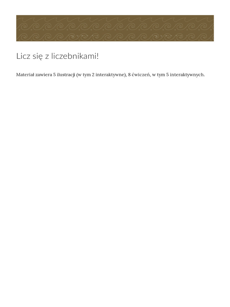 Licz Sie Z Liczebnikami | PDF