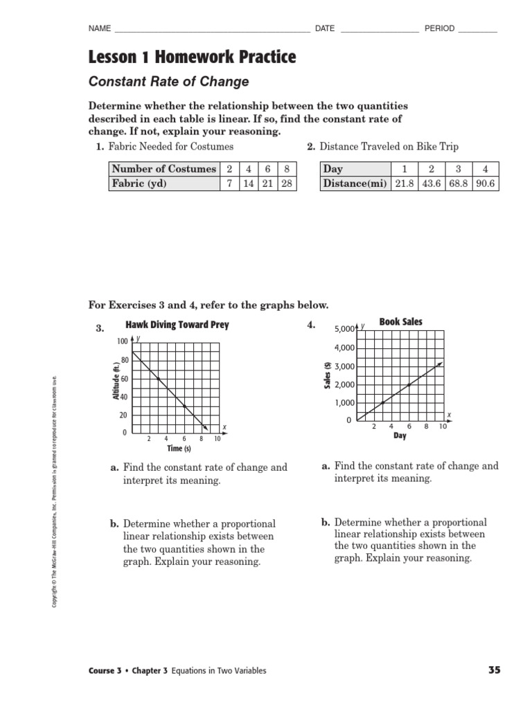 Lesson 1 Homework Practice Darkwave | PDF | Derivative | Applied ...