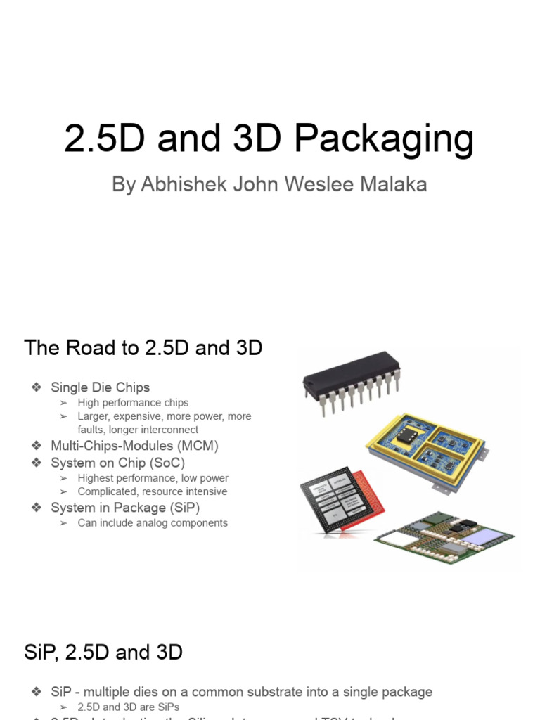 2.5D vs 3D IC Packaging Overview | PDF | Integrated Circuit | System On ...