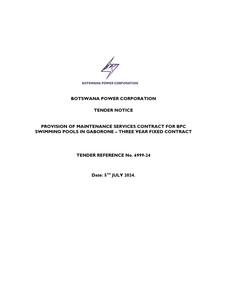 Tender Notice No.6999-24-Provision of Maintenance Services Contract For ...