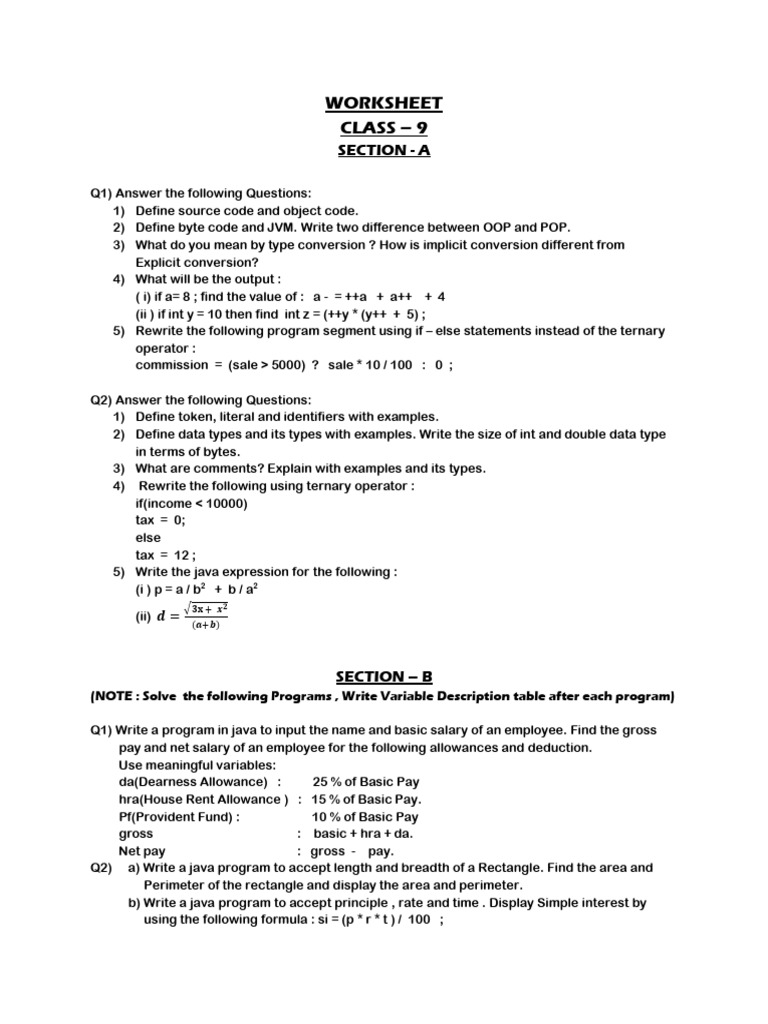 Worksheet Class9 CTS | PDF | Computing | Computer Engineering