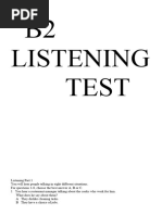 Practice English Listening Test For B2 With Answer and Audioscript | PDF
