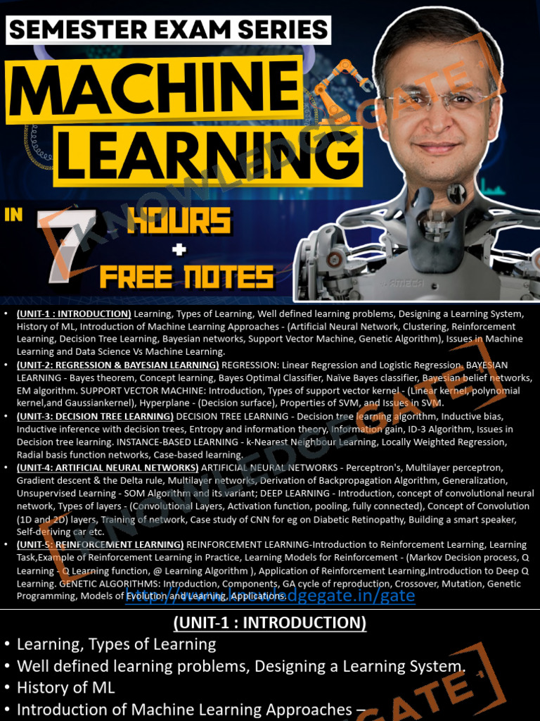 Machine Learning in 7 Hours | PDF | Machine Learning | Bayesian Network
