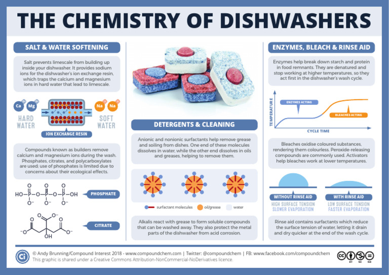 The Chemistry of A Dishwasher | PDF | Dishwasher | Calcium