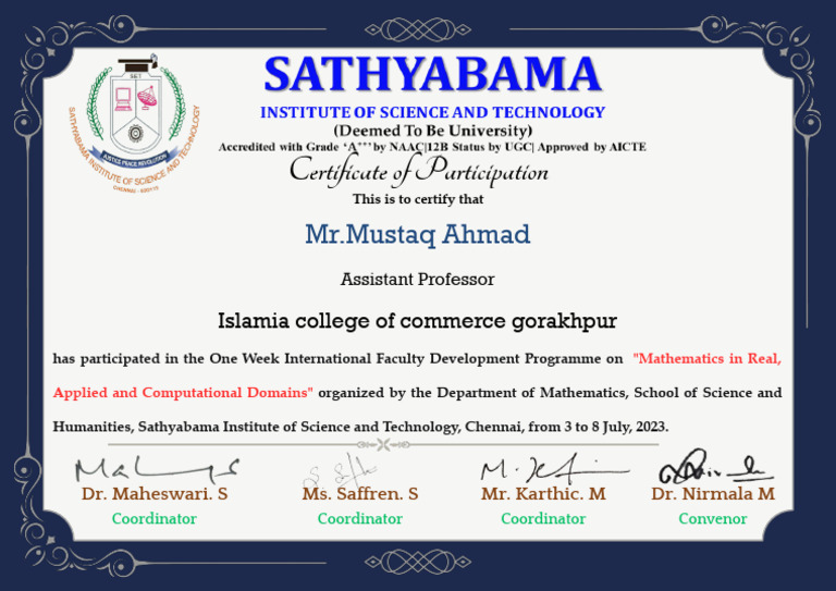 Participation Certificate | PDF