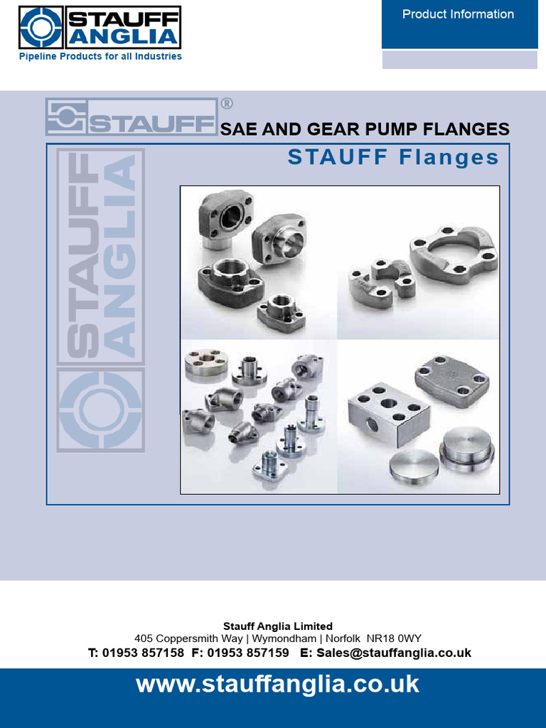 Sae and Gear Pump Flanges | PDF | Screw | Pipe (Fluid Conveyance)