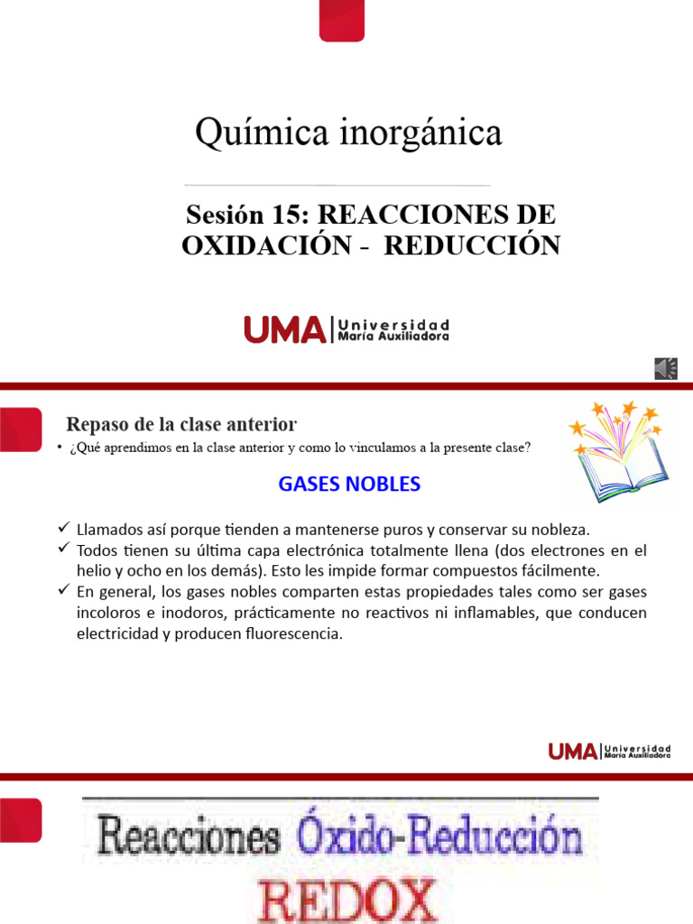 Semana 15. REACCIONES DE OXIDACIÓN-REDUCCIÓN | PDF | Redox | Reacciones químicas