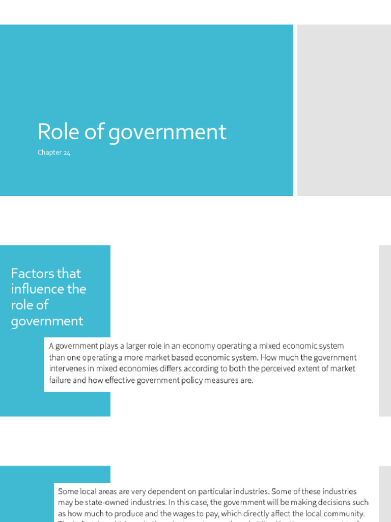 The Role of Government | PDF | Economic Growth | Macroeconomics