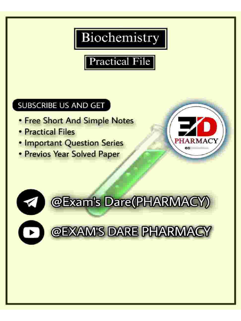 Biochemistry Practical | PDF