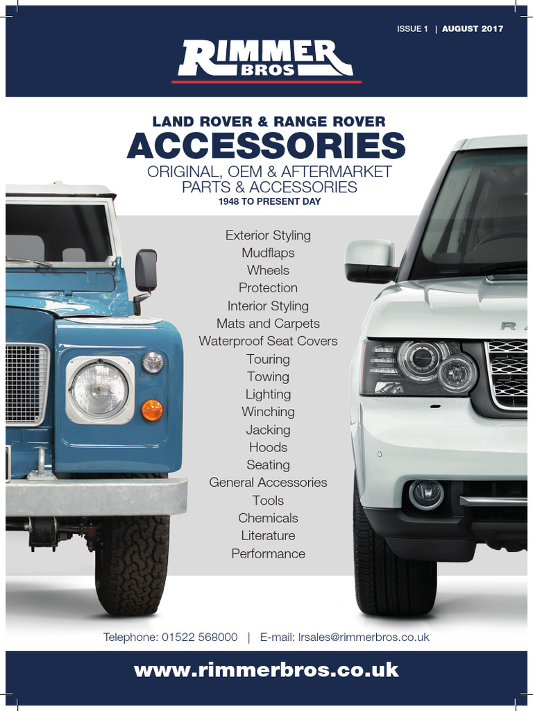 Land Rover & Range Rover Accessories Guide | PDF | Value Added Tax | Mail