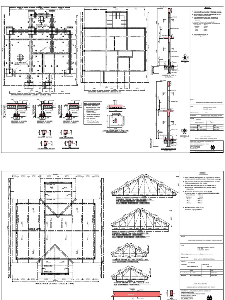 Ebenezer Primary Revised Structural. | Download Free PDF | Beam (Structure) | Civil Engineering