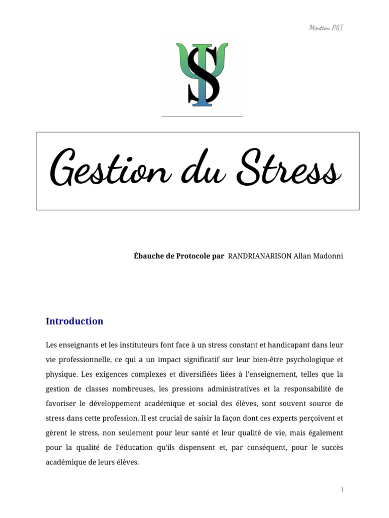 Gestion Du Stress | PDF