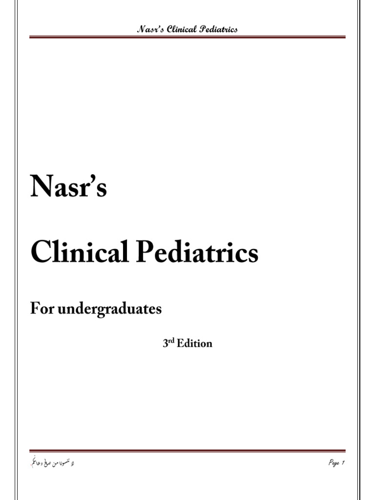 Clinical Pediatrics Note-Dr.muhammadNasr-3rd Ed-٢ نسخة | PDF | Abdomen ...