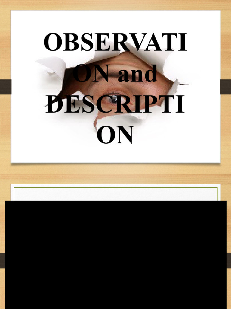 Observation and Description | PDF | Attention | Memory