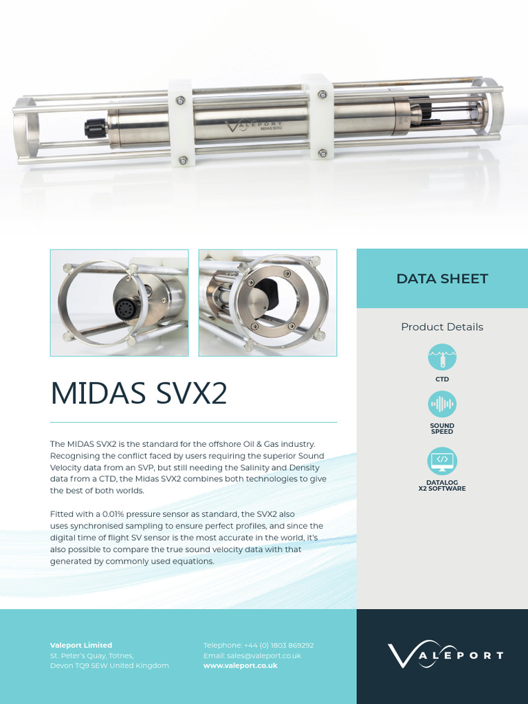 MIDAS SVX2 Data Sheet Overview | PDF | Pressure Measurement | Sensor