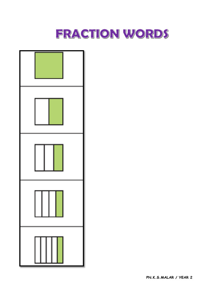 Fraction in Words and Compare - Week 2 | PDF | Teaching Methods & Materials