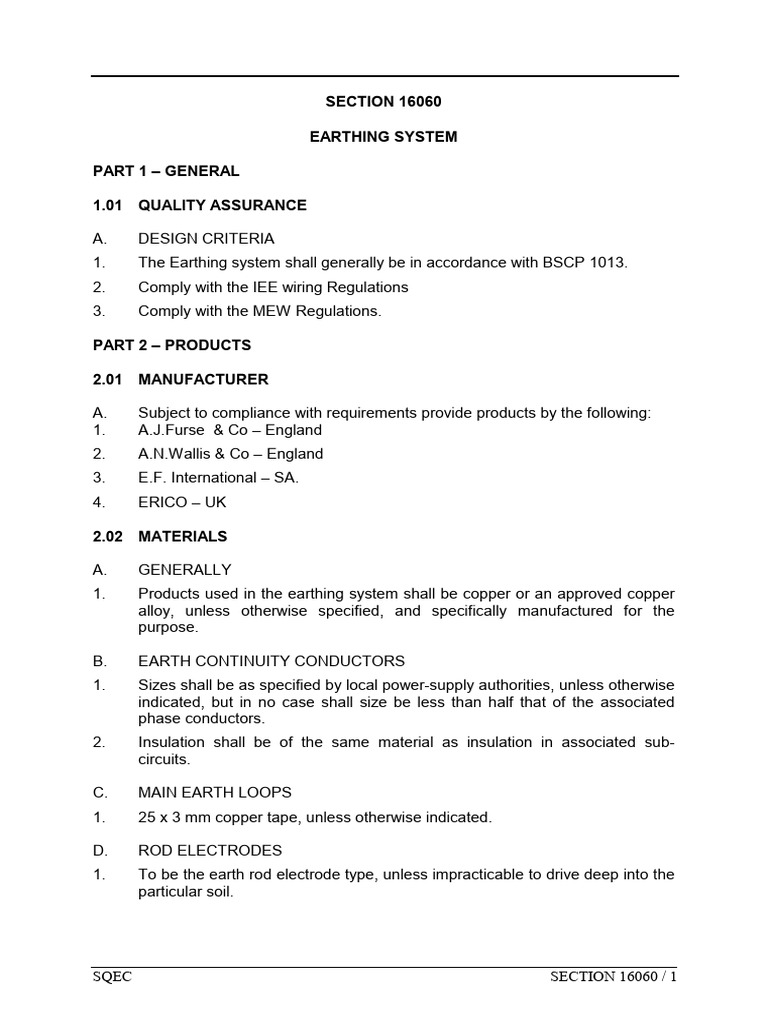 Earthing System Installation Guide | PDF | Ac Power Plugs And Sockets ...