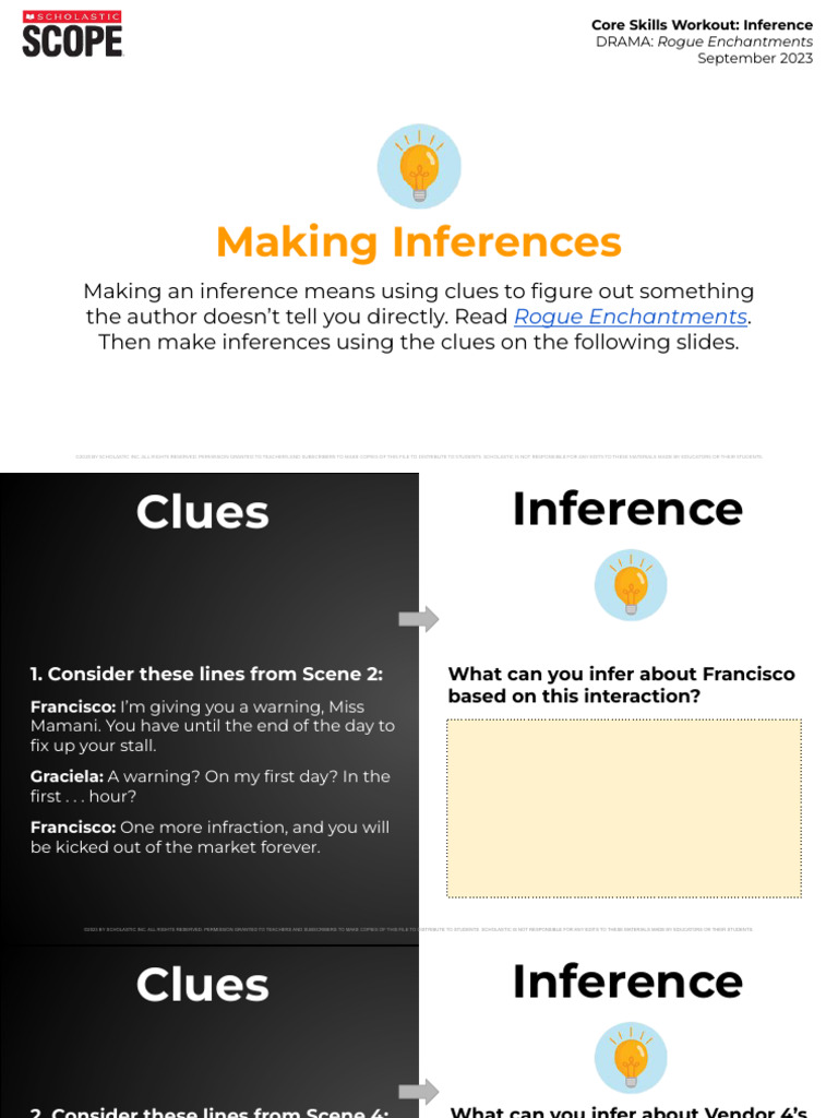 Amira McLean-Gill - SCOPE-090123 - Rogue Enchantments - Making Inferences | PDF
