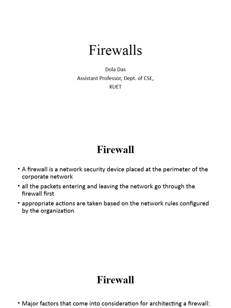 Computer Firewalls | Download Free PDF | Proxy Server | Firewall (Computing)