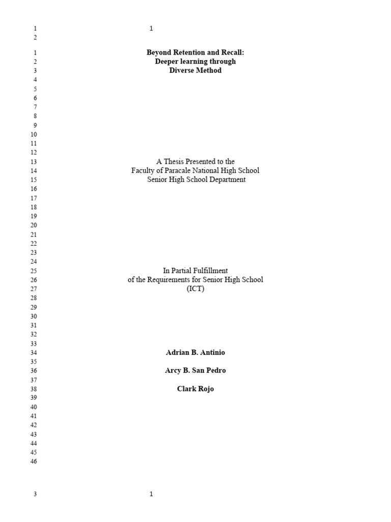 Template - PR-1 3 | PDF | Survey Methodology | Learning