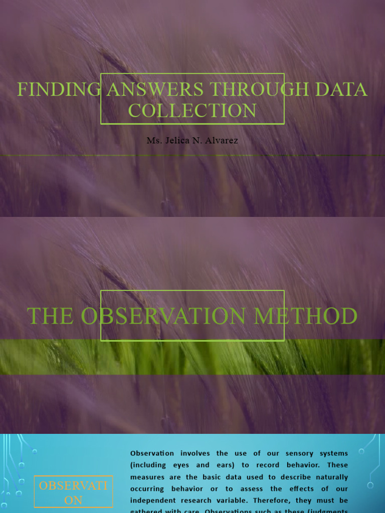 Finding Answers Through Data Collection | PDF | Interview | Behavioural Sciences