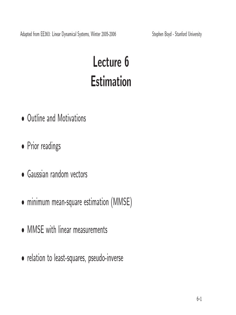 Estimation | PDF | Standard Deviation | Estimation Theory