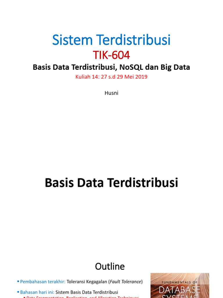 Sistem Basis Data Terdistribusi dan Tekniknya | PDF