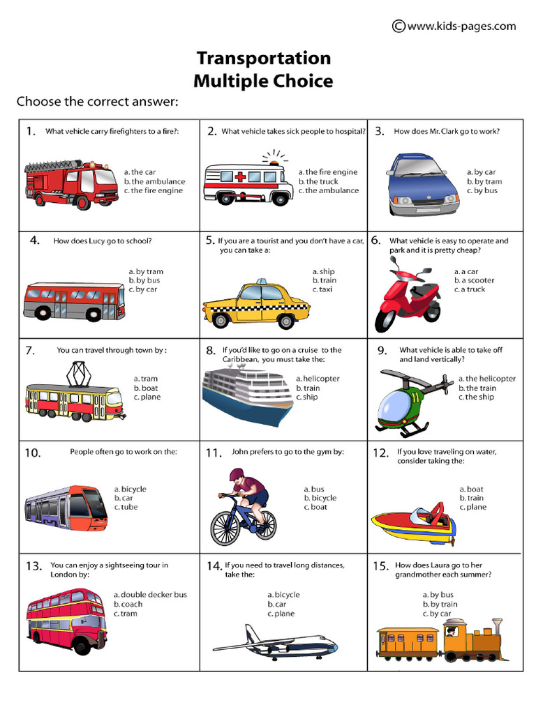 Transportation Multiple Choice | PDF