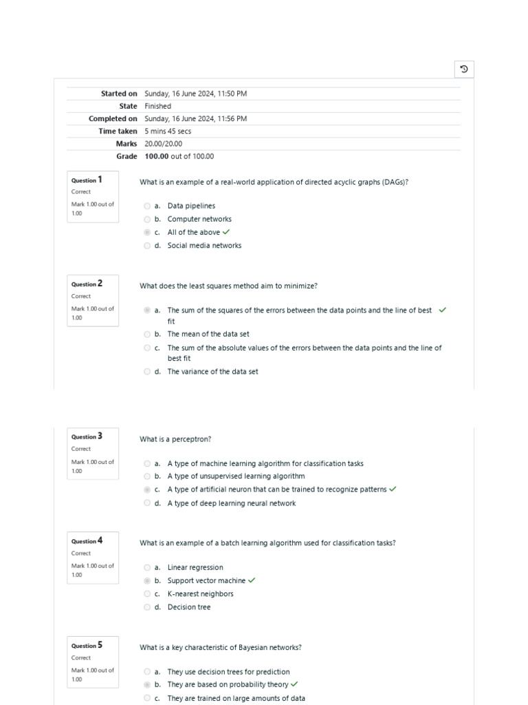 Midterm Quiz 2 - Attempt Review | PDF | Machine Learning | Statistical Classification