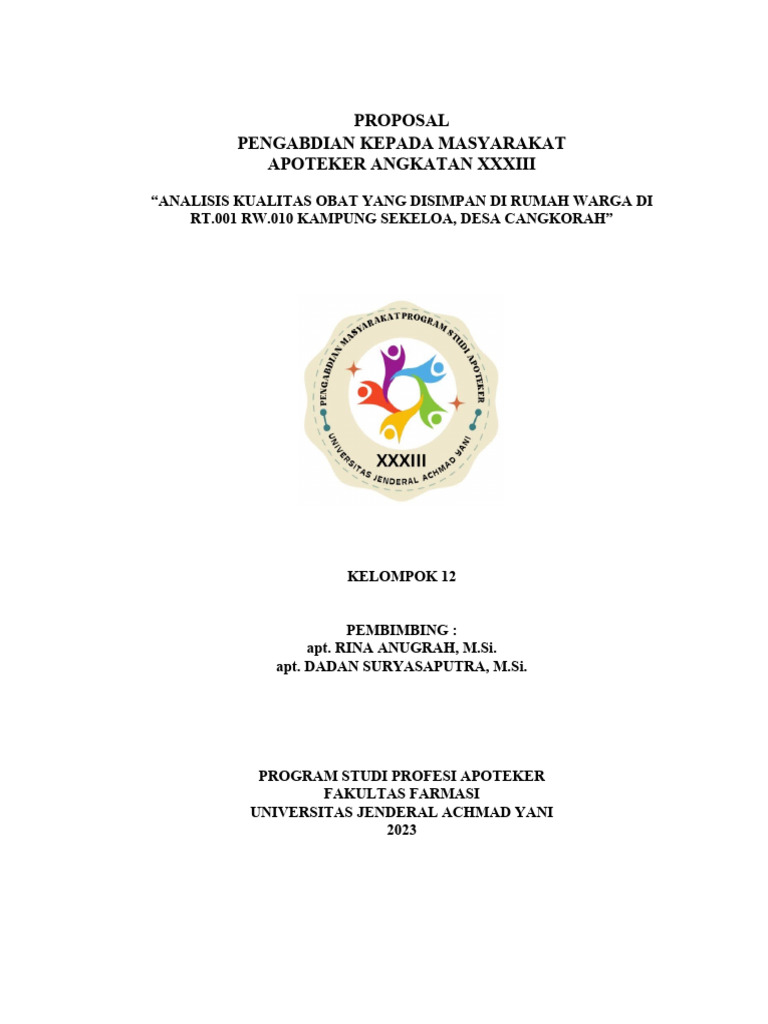 PROPOSAL PENGMAS KEL.13 Fix | PDF