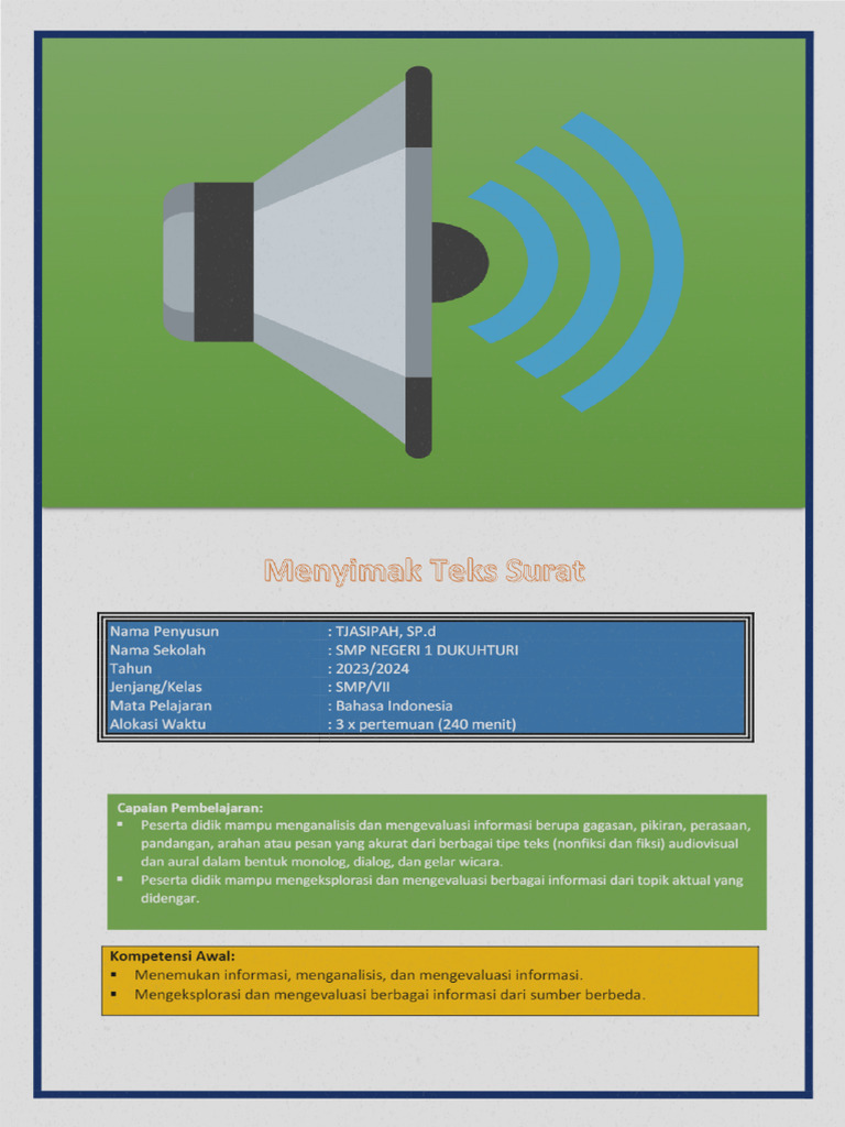 Modul Ajar BINDO Kls 7 | PDF