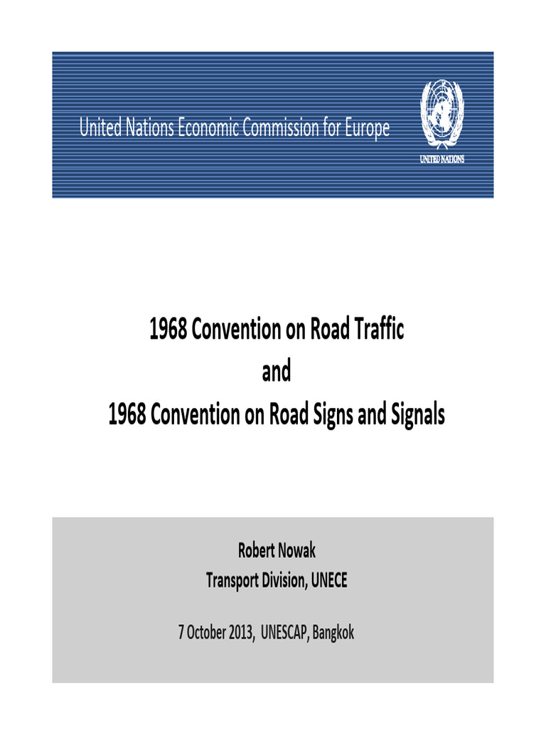 1968 Convention On Road Traffic and 1968 Convention On Road Signs and ...