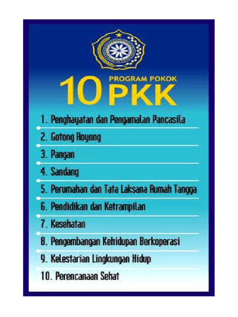 10 Program Pokok Pkk | PDF 10 Program Pokok Pkk | PDF