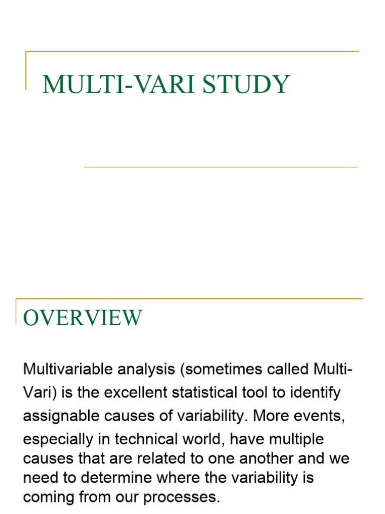 MULTI-VARI STUDY (24-Mar-07) | PDF | Design Of Experiments | Sampling ...