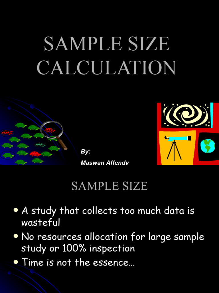 Sample Size Calculation | PDF | Sample Size Determination | Sampling (Statistics)