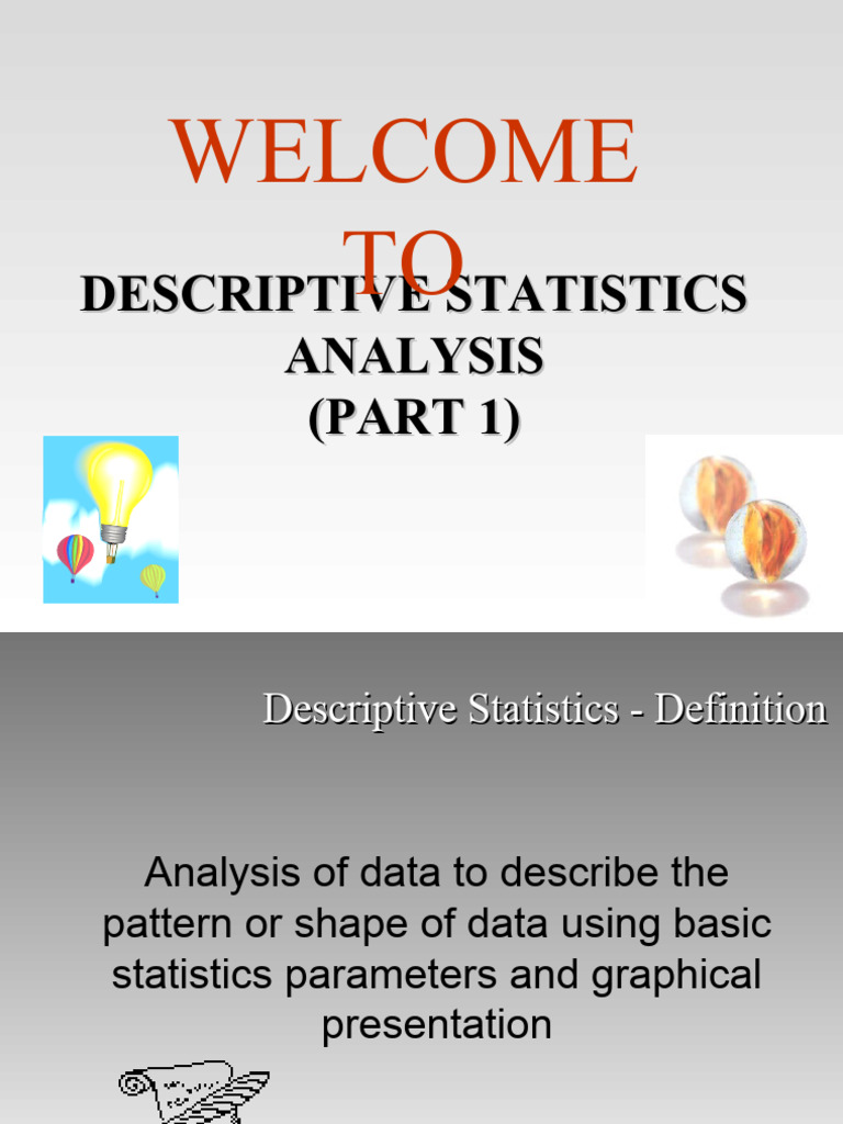 Descriptive Statistics Overview | PDF | Standard Deviation | Statistics