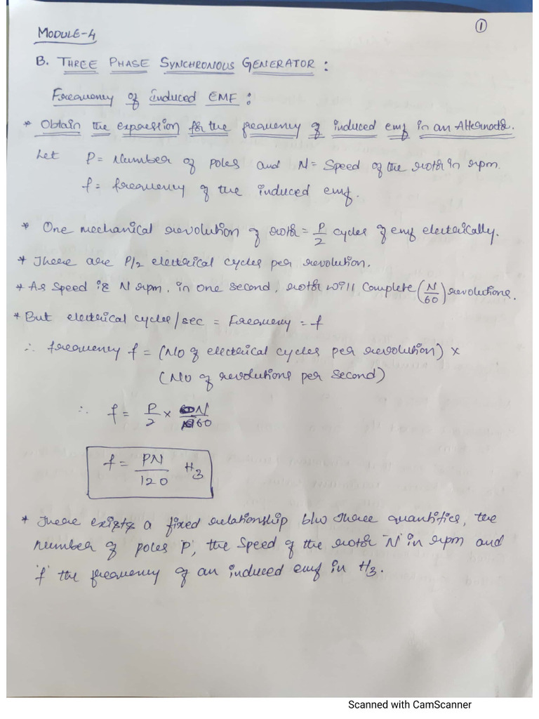 Module 4 B Synchronous Generator | PDF