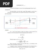 B Experiment 1 - Focal Length of Convex Lens | PDF | Optics | Applied ...