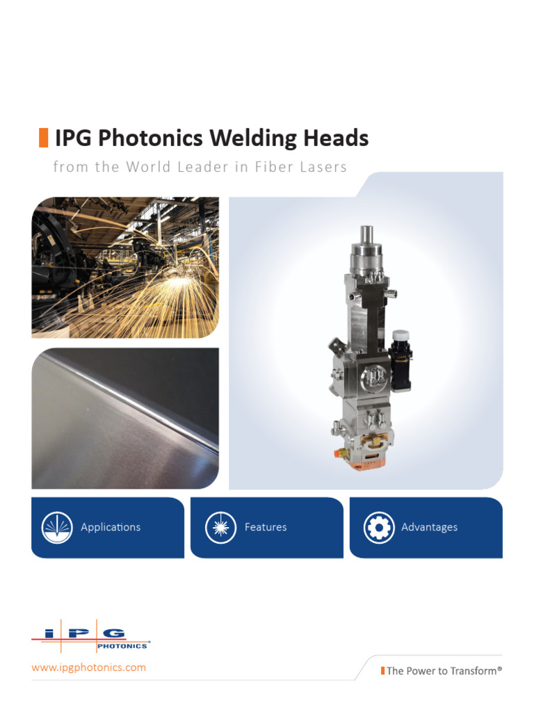 IPG Photonics Laser Welding Heads Overview | PDF | Camera | Optics