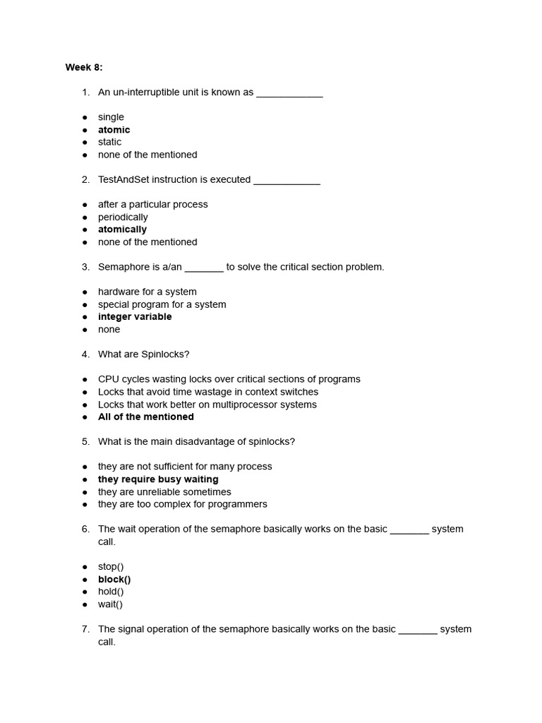 Operating System (MCQS) | PDF | File System | Computer File Operating System (MCQS) | PDF | File System | Computer File